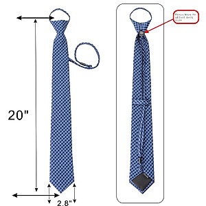 MEIANJU Mens Ties, Mens Zipper Ties Neckties for Men, Silky Zip Up Ties, Men's Pretied Ties Set (Mixed color 6pcs)