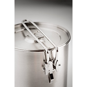 GSI Outdoors Glacier Stainless 1.1 L Boiler For Ultralight Backpacking and Camping