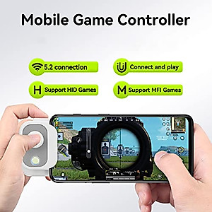 Game Control Touch, 4 Modes Portable 3.4V Mobile Phone Game Joystick Prevent Loss for Mobile Phones (White)
