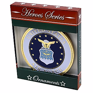 Allied Products Air Force Heroes Series Holiday Ornament - Officially Licensed Air Force Medallion