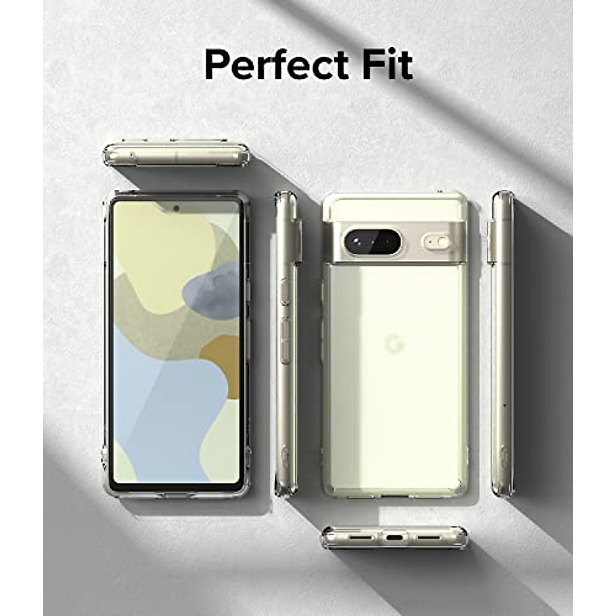 Ringke Fusion [Anti-Fingerprint Technology] Compatible with Google Pixel 7 Case 5G, Protective Sturdy Back Shockproof TPU Bumper Translucent Smudge Proof Cover for Women, Men - Matte Clear