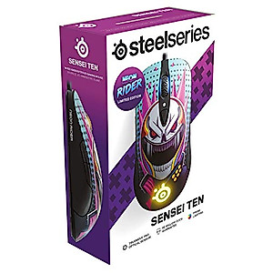 SteelSeries Sensei Ten - Gaming Mouse - 18, 000 CPI Truemove Pro Optical Sensor - Ambidextrous design - 8 Programmable Buttons - CS: GO Neon Rider Edition PC