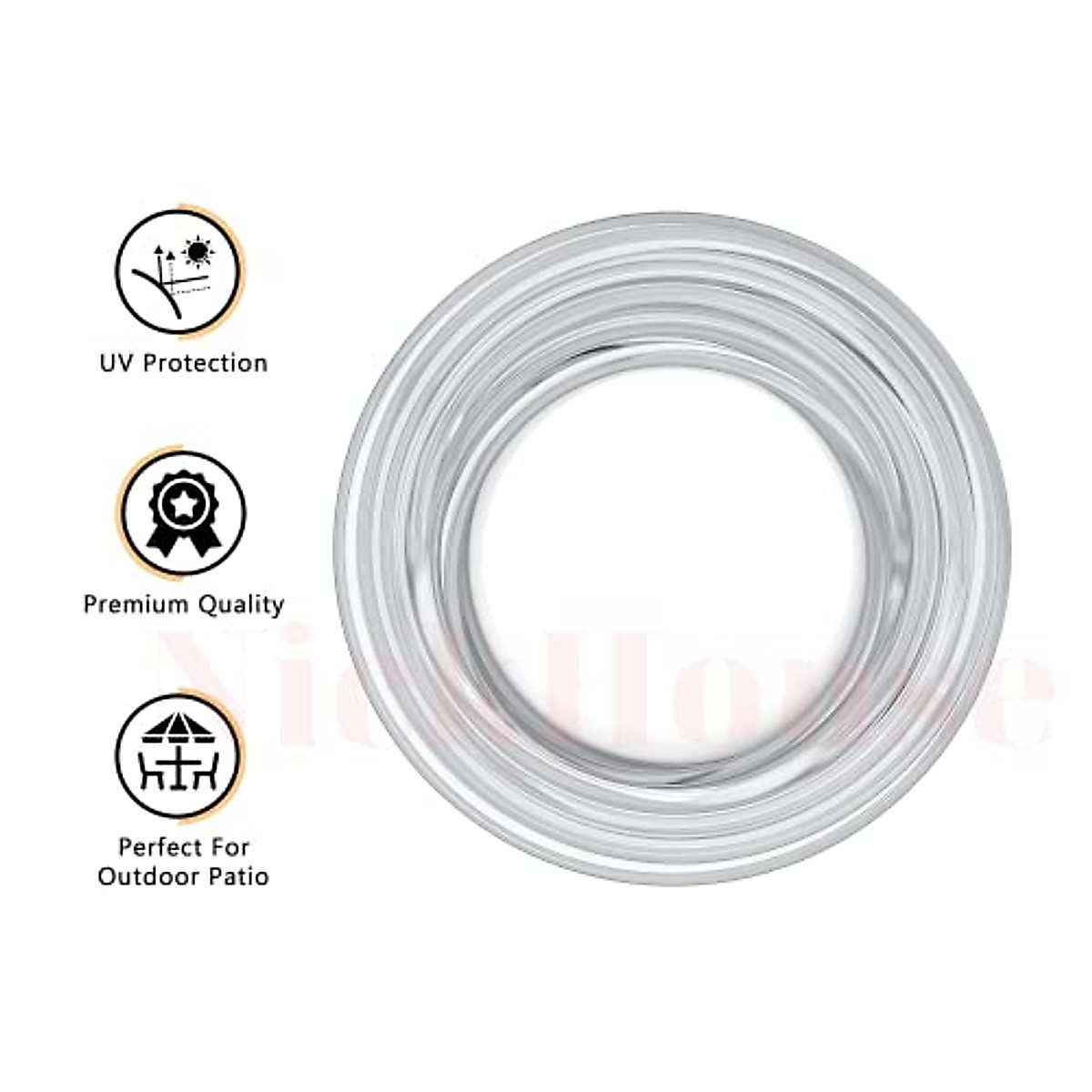 NickHouse 25' Vinyl 5/16" Outdoor Patio Sling Spline Replacement Awning Cord for Sling Chair