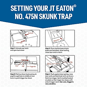 JT Eaton Answer® Skunk & Medium Pest Live Trap, Dark Interior, Easy Capture Trigger, Easy Release Door