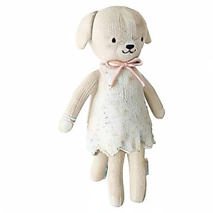 cuddle + kind Mia The Dog Little 13" Hand-Knit Doll – 1 Doll = 10 Meals, Fair Trade, Heirloom Quality, Handcrafted in Peru, 100% Cotton Yarn