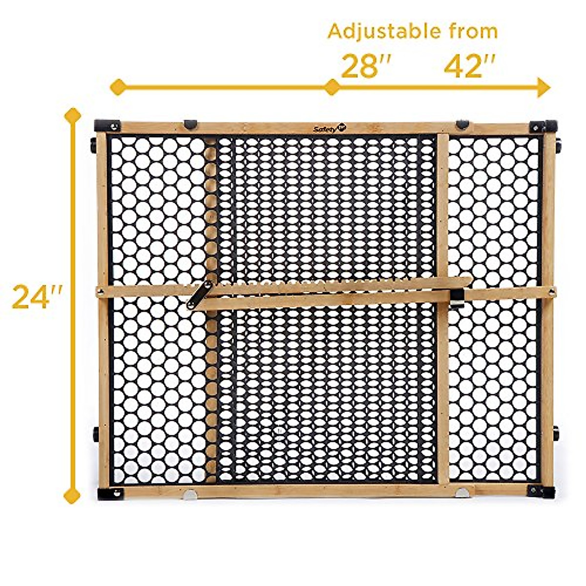 Safety 1st Eco-Friendly Nature Next Bamboo Gate, Bamboo and Black, Fits Spaces between 28" and 42" Wide