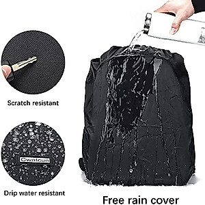 Cwatcun Camera Backpack with Extra Storage, DSLR SLR Water Resistant Camera Bag with 15.6" Laptop Compartment Fits Canon Nikon Sony Camera, Camera Case with Tripod Holder for Women Men Photographer