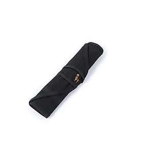 ETCHR Canvas Roll Up Brush Pouch - Black Paint Brush Holder with Canvas Ties