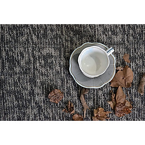 Furnish my Place Modern Indoor/Outdoor Commercial Gray Rug, Modern Area Rug, Baby Nursery Mat, Pet-Friendly Carpet for Living Room, Playroom, Made in USA, 3' Hexagon - Set of 3