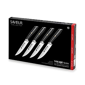 SAVEUR SELECTS 1026269 German Steel Forged 4-Piece Fine Edge Steak Knife Set