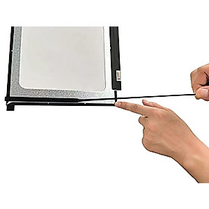 TFTcenter Black Pull Tab Stretch Tape for Laptop LCD LED Screen Replacement Panel with Handle, Pack of 10 (Screen Adhesive Strips)