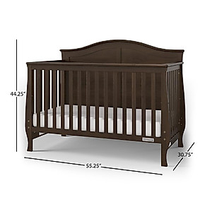 Child Craft Camden 4-in-1 Convertible Crib, Baby Crib Converts to Day Bed, Toddler Bed and Full Size Bed, 3 Adjustable Mattress Positions, Non-Toxic, Baby Safe Finish (Slate)