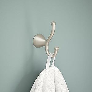 Delta ARV35-DN Arvo Double Towel Hook Bath Hardware Accessory in Brushed Nickel