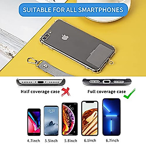 Phone Lanyard,3 Pack Universal Crossbody Cell Phone Neck Strap-3× Phone Crossbody Lanyard,3× Wrist Phone Strap and 5× Phone Patches with Most Smartphones(Black+Darkgray + White)