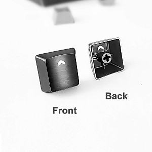 Fitlink FPS & MOBA Gaming Keycaps, Durable Stainless Steel Metal Keycap with Key Puller for Mechanical Keyboard Cherry Mx Switch (WASD+Direction Keys,Blue)