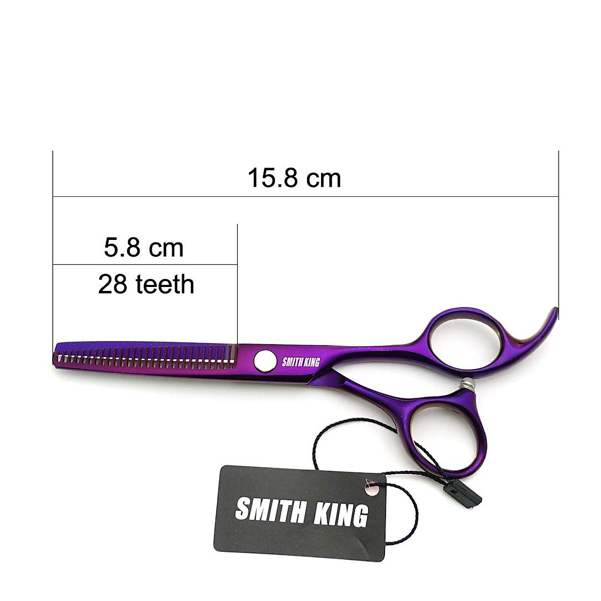 5.5 Inches Hair Cutting Scissors Set with Razor Combs Lether Scissors Case,Hair Cutting Shears Hair Thinning Shears for Personal and Professional (Voilet)