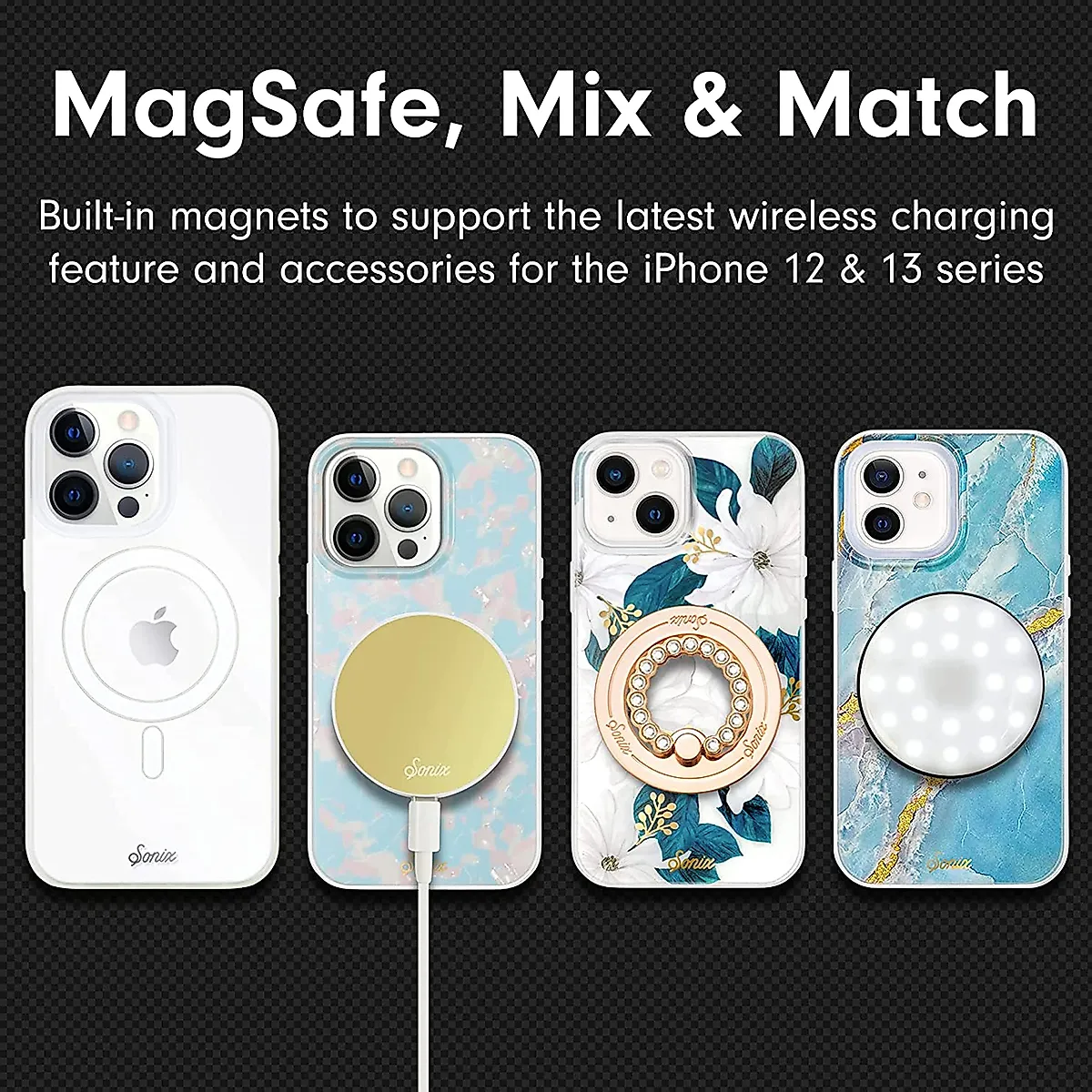 Sonix Phone Case for iPhone 13 Pro Max / 12 Pro Max | Compatible with MagSafe | 10ft Drop Tested | Classic Tortoiseshell Case | Brown Tort