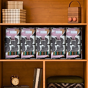 Foldable Bedding Organizer, Storage Bins for Bed Sheets, Duvet Covers and Pillowcases, Blankets, Clothes 2 pack(Queen or King) (retro flower)