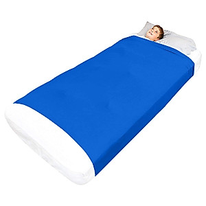 Special Supplies Sensory Bed Sheet for Kids Compression Alternative to Weighted Blankets - Breathable, Stretchy - Cool, Comfortable Sleeping Bedding (Blue, Twin)