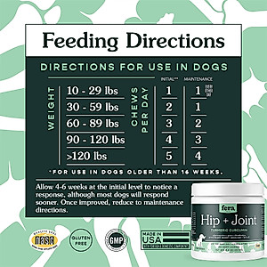 Fera Pets Probiotics and Hip & Joint Supplements for Dogs Bundle – All Natural Probiotics Powder with 5 Billion CFUs per Scoop – Joint Care and Health Support Chewy Dog Treats (90 Soft Chews)