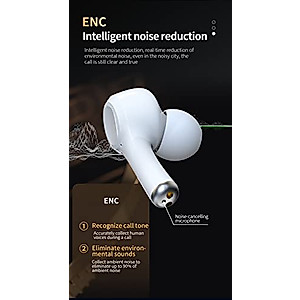 DARK WOLF True Wireless Earbuds,Active Noise Cancellation Bluetooth Headphones Touch Control with Charging Case ，Built-in Mic Stereo Earphones Light-Weight Waterproof in-Ear Headset (BL-J7)