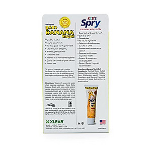 Xlear Banana Brush and Tooth Gel with Xylitol Kit - 2 oz - Strawberry Banana