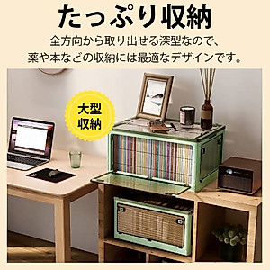 Aroya Storage Box, All Directions, Single Item, Width 23.6 x Depth 16.5 x Height 13.4 inches (60 x 42 x 34 cm), Capacity 23.7 gal (85 L), Folding, Clothes Organization, with Wheels, Storage Case,