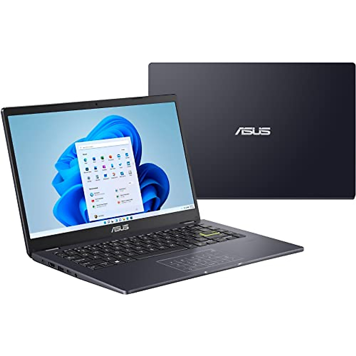 ASUS E410 14" Lightweight Laptop Computer, Intel Celeron N4020, 4GB DDR4 RAM, 64GB eMMC, 802.11AC WiFi, Bluetooth, HDMI, Webcam, Star Black, Windows 11 S