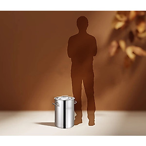 CONCORD Heavy Duty Stainless Steel Turkey Fryer Kit with Rack, Slicer, Hook, Thermometer, and heat proof gloves. Also great for Seafood Boil, Crawfish Boil, and more (Turkey Fryer Kit)