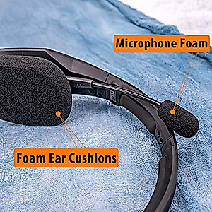 B450-XT Kit Replacement Ear Pads Cushion Mic Foam Compatible with B450-XT B450XT Headset I B450 XT Accessories