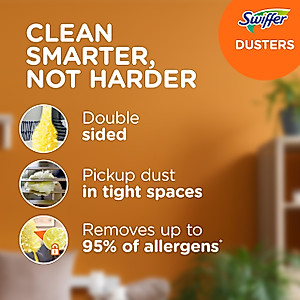 Swiffer Dusters Heavy Duty Extender Handle Starter Kit (1 Handle, 12 Dusters)