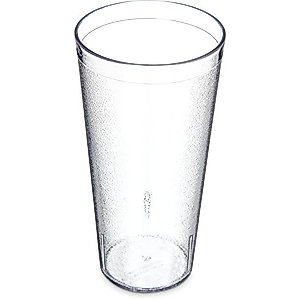CFS 52248107 Stackable ShatterResistant Plastic Tumbler, 24 oz., Clear (Pack of 6)