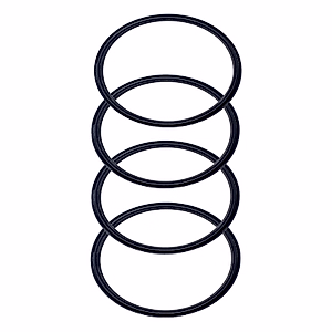 Pack of 4, 20 & 10 oz Replacement Rubber Lid Ring, 3.3 Inch Diameter - Gasket Seals, Lid for Insulated Stainless Steel Tumblers, Cups Vacuum Effect, fit on Brands Yeti, Ozark Trail, Beast - Black