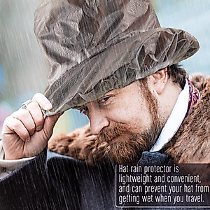 4 Pieces Cowboy Hat Rain Covers Plastic Hat Covers Cowboy Hat Protectors Cowboy Hat Covers for Storage (X Large) Gray