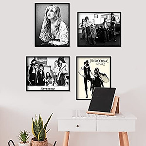 YAGELIXIANG Band Posters - Set of 4 Panels Unframed Vintage Canvas Prints Cool Wall Art 8*10" Music Posters Inspirational Wall Art Gifts for Men Women Music And Rock N Roll Fans