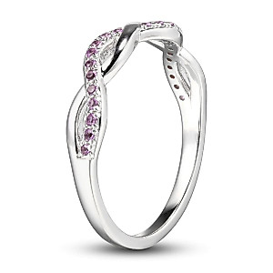 55Carat Natural-Amethyst Criss Cross Prong-Setting Ring 925-Sterling-Silver Handmade Fashion Jewelry for Women in Gift Size: 6