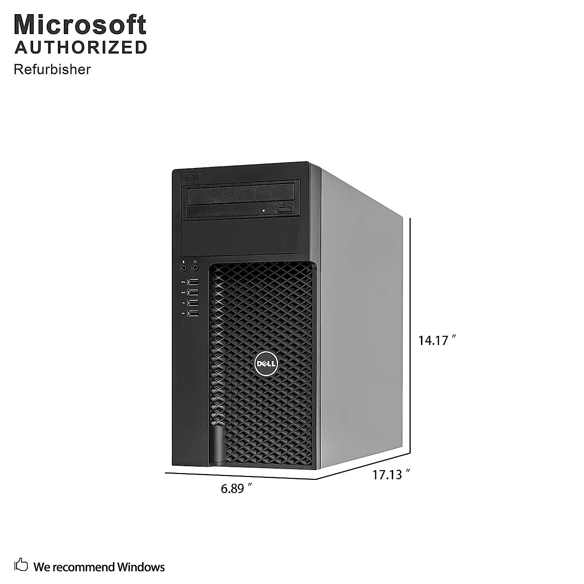 DELL Precision T1700 Tower Workstation Intel i7 i7-4770 3.40 G,16G,512G SSD+3T,Radeon HD 4650 1G VC,DVD,WiFi,HDMI,DP Port,VGA,BT 4.0,W10P64 (Renewed)-Support-English/Spanish']