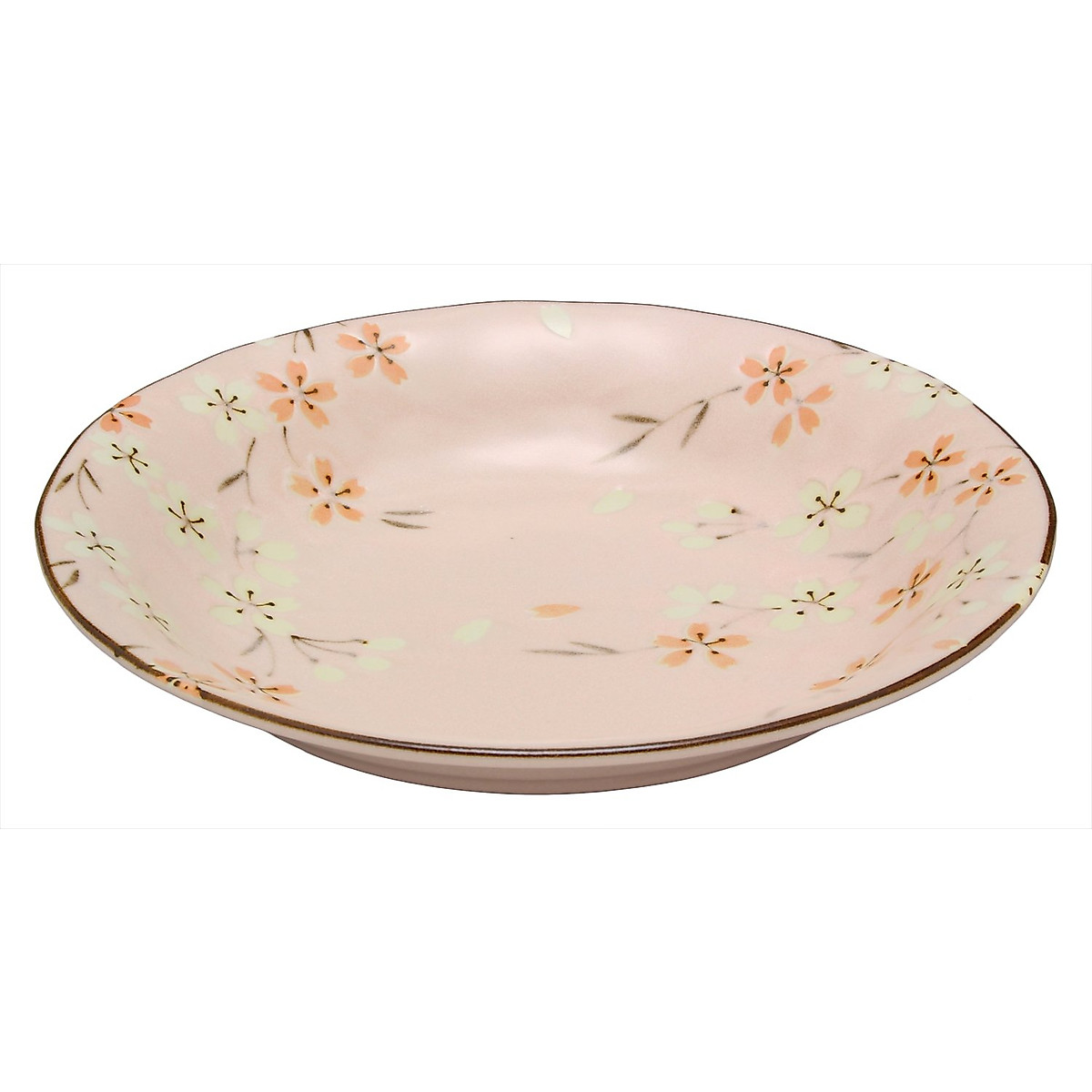 Kaju Arifu K12279 Curry and Pasta Plate, Pink, 8.2 inches (20.7 cm), Mino Ware Hanari Cherry Blossom, Curry & Pasta