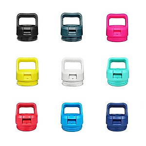 AIPENQ Straw Cap / Lid with 2 Straws and 2 Brushes for YETI Rambler / RTIC Bottle (Black)