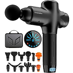 Massage Gun - Percussion Muscle Massage Gun for Athletes, Super Quiet Portable Electric Sport Massager, Handheld Deep Tissue Massager of Y8 Pro Max (Dark Black)