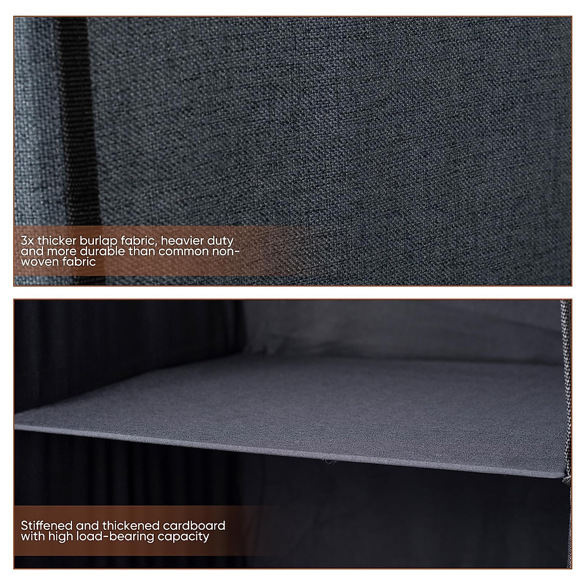 BinWhiz 12.6x12.6x44.1 Inch Hanging Closet Organizer and Storage Shelves, 6-Tier Shelf Clothes Organizers Bins with Drawers and Hooks for Closet Wardrobe Organization and Storage - Gray