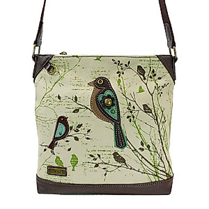 Chala Handbags Safari Bird Canvas Crossbody Bag Purse