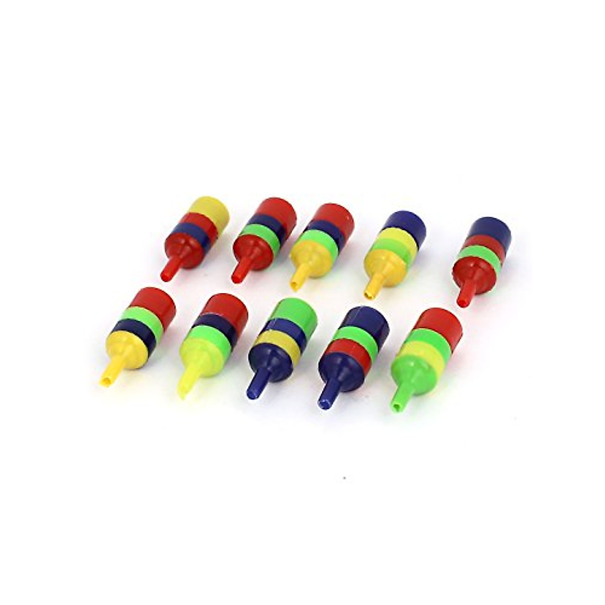 uxcell® 10pcs 3mm Air Tube Multicolor Striped Plastic Airstone Diffuser for Aquarium