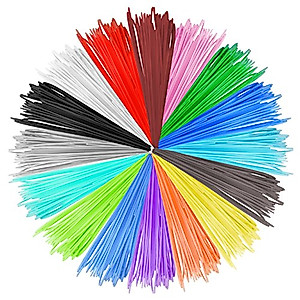 3D Pen PLA Filament Refills 1.75mm, 16 Colors, 10 Foot per Color, Total 160 Foot