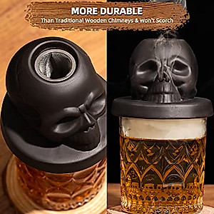 Cocktail Smoker Kit with Torch - 4 Flavors Wood Chips for Whiskey & Bourbon - Whiskey Smoker Kit for Drink - Smoked Infuser Gifts for Whiskey Lovers, Men, Dad, Father, Husband (No Butane)