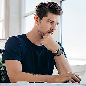 Lenrao Compatible with Apple Watch Bands for Men 44mm 45mm 42mm 49mm, Velcro Sport Stretchy Nylon Loop Braided Breathable Strap for iWatch Bands Men Series Ultra Se 10 9 8 7 6 5 4 3 2 1