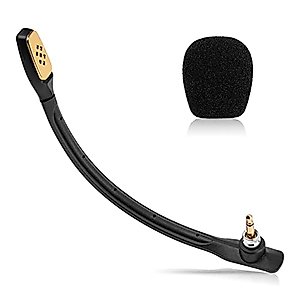Smays Mic Replacement for Astro A40/A40 TR Gaming Headset, Detachable Noise-Cancelling Boom Microphone Piece with Foam Cover for PS4 PS5 Xbox Game