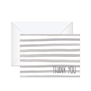 Canopy Street Boho Safari Animal Baby Shower Thank You/New Baby Appreciation Card Set / 24 Jungle Animals Gratitude Cards / 6 Baby Animal Thanks Designs 3 1/2" x 4 7/8" Note Card Pack