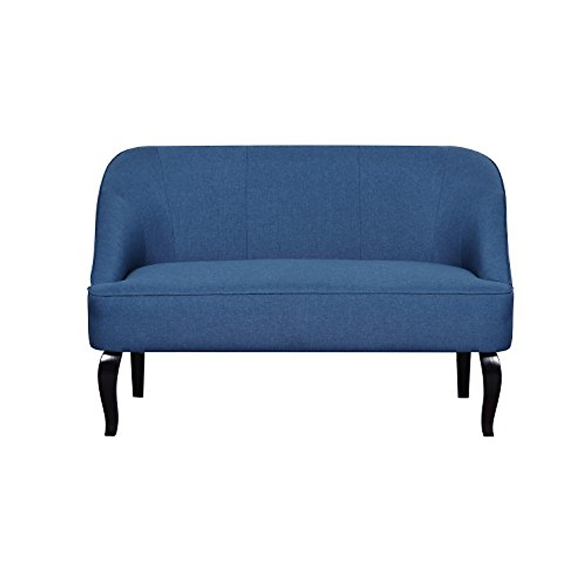 US Pride Furniture Contemporary Fabric Upholstered Armless Loveseat Sofa With Curved Legs