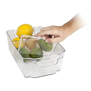 Dial Industries, Inc B664FN Food Storage Tray, 7" x 10.75" x 3.75", Clear